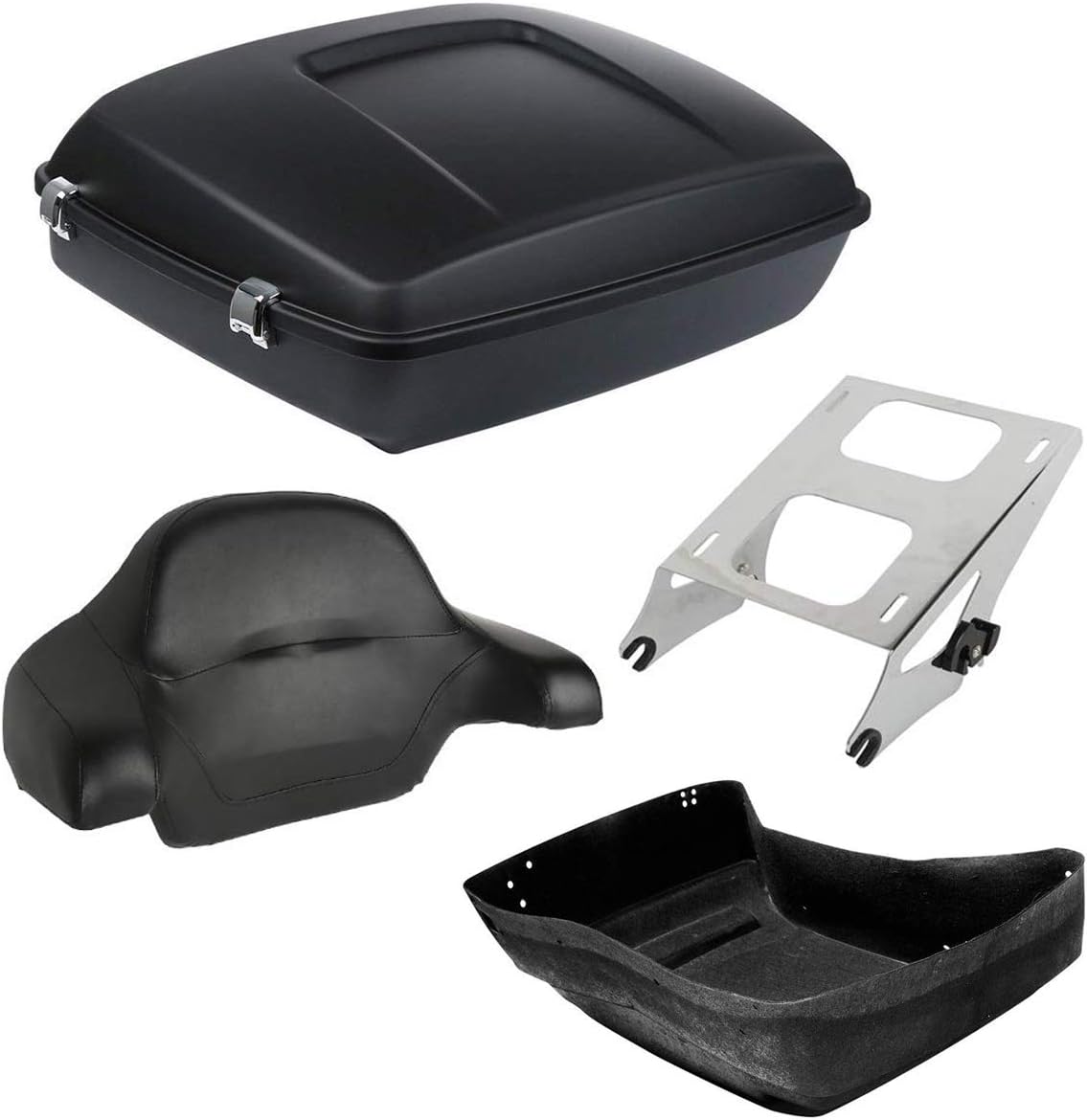 Amazon.com: XMT-Moto Chopped Tour Pack Kit w/Wrap-Around Backrest Pad ...