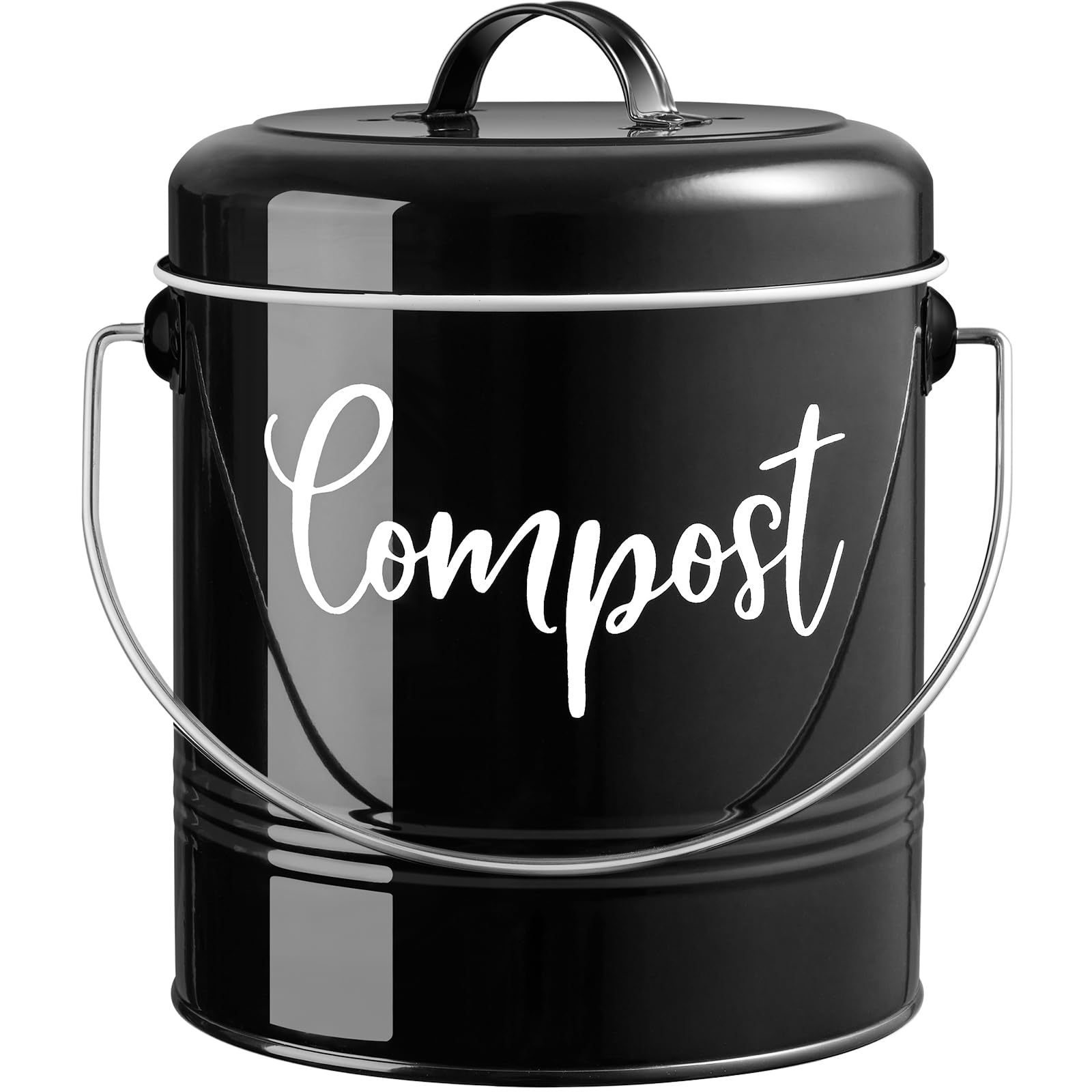 DAYYET Compost Bin Kitchen, 1.3 Gallon Farmhouse Kitchen Compost Bin ...