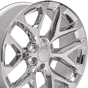 Amazon.com: OE Wheels LLC 22 inch Rim Fits Chevy Silverado Snowflake Wheel CV98 22x9 Chrome ...