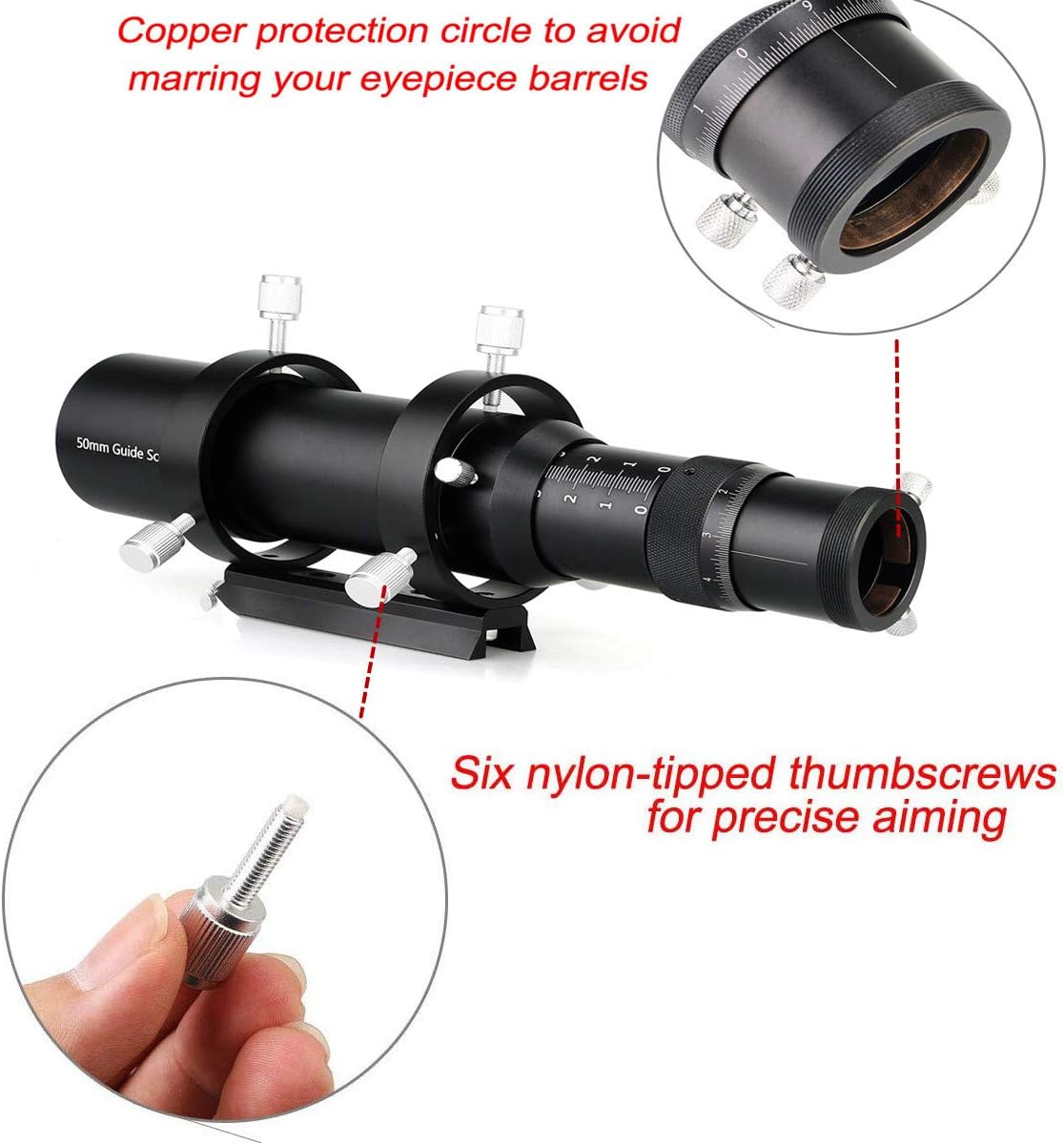 Svbony SV106 Guide Scope 50mm F4 Focal Ratio 240 Focal Length Full ...