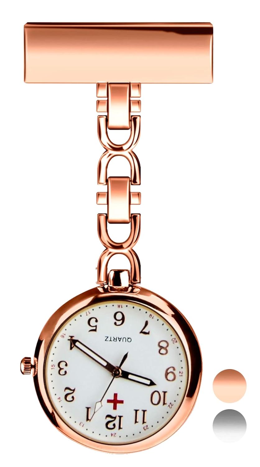 UEOTO Nurses Fob Watch - Medical Lapel Pin Clip-on Brooch Hanging ...