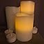 Set of 3 Real Wax Battery Operated Flameless LED Candles with Timer by ...