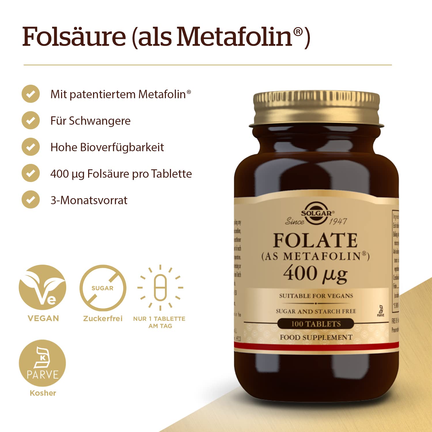 Mua Folate (as Metafolin®) 400 µg Tablets - Food Supplement, Pack of ...