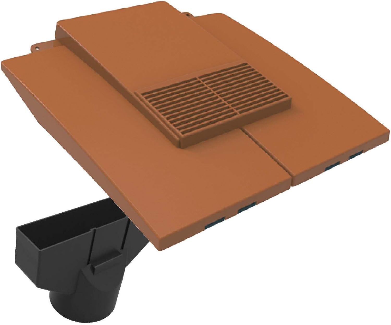 Terracotta Plain in-line Roof Tile Vent & Pipe Adapter for Concrete and ...