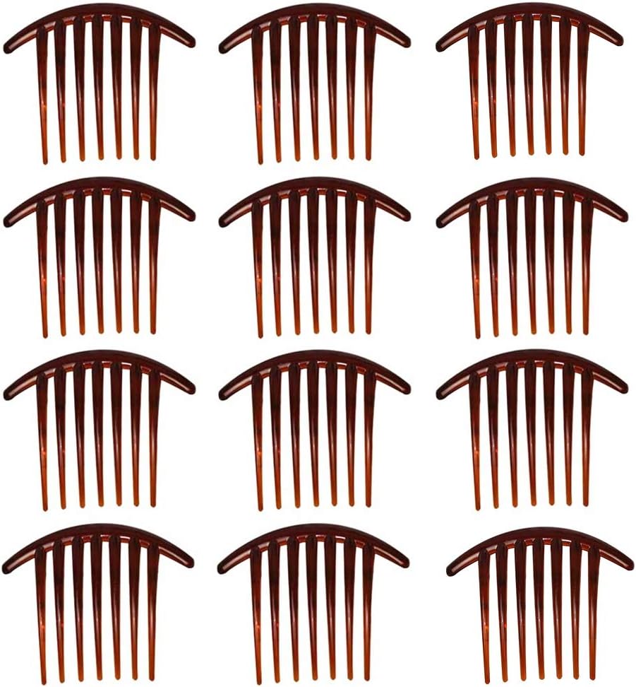 12Pcs Hair Combs 7 Teeth Hair Bun Combs Plastic Teeth Hair Combs Hair ...