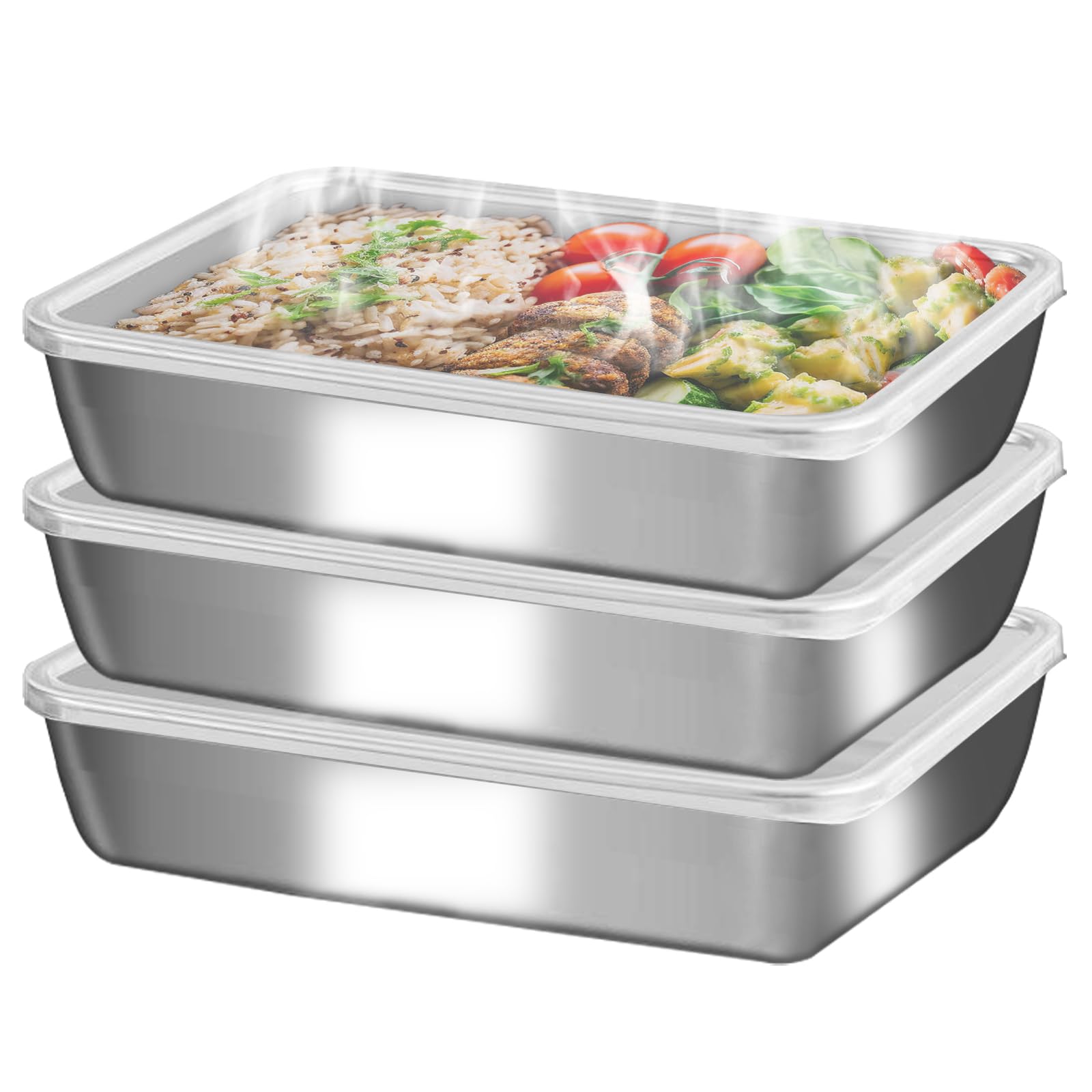 GIUOIDUO Stainless Steel Lunch Box 6-Pack with Free Seal, Leakproof ...