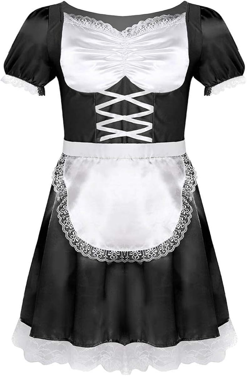 inlzdz Mens French Maid Outfit Cosplay Costume Stag Do Night Party ...