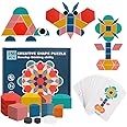 Amazon.com: USATDD 180 Pcs Wooden Tangrams Pattern Blocks Set Geometric ...