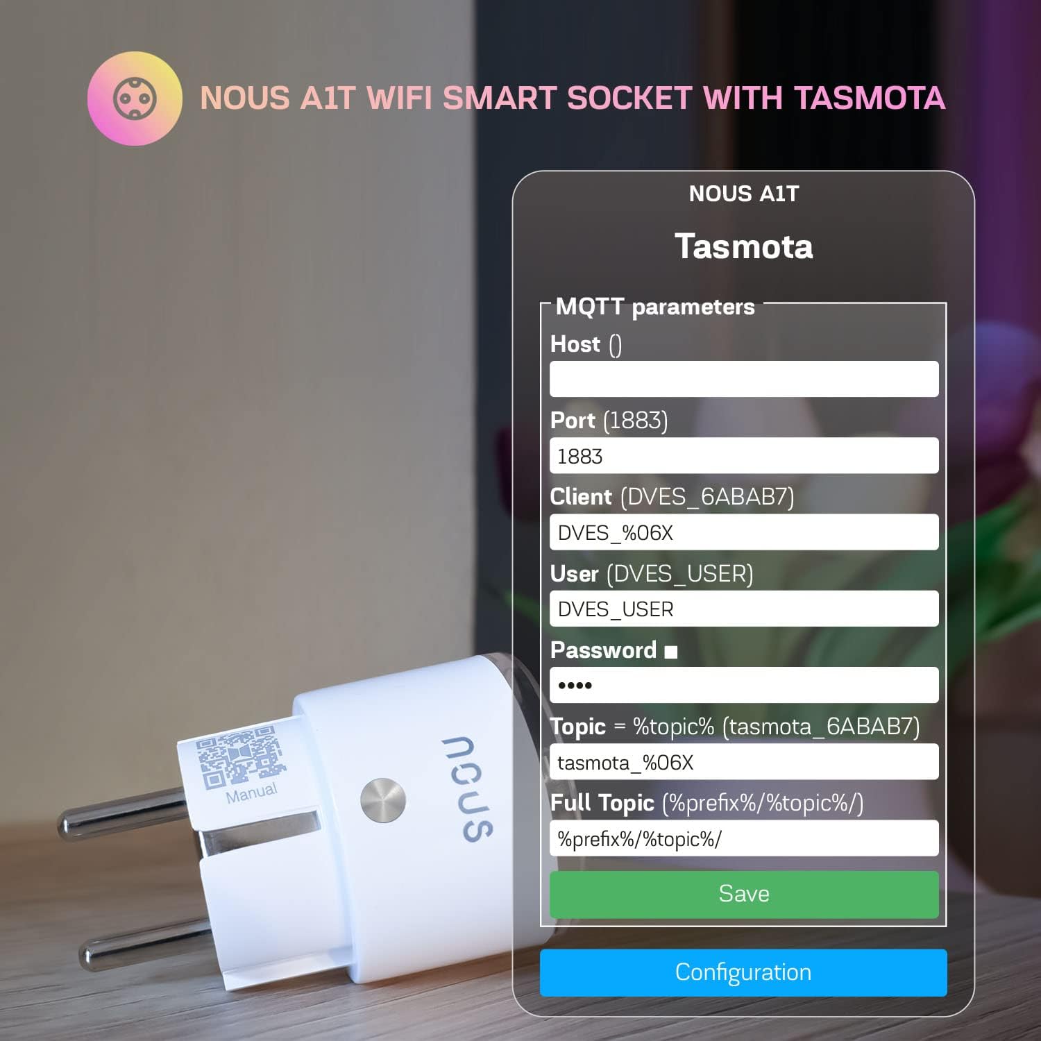 Mua Tasmota Socket NOUS A1T, Smallest WiFi ESP8266 Smart Plug, 16A Mini ...