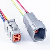 Amazon.com: DECKBU 4 Pin Automotive Sealed Electric Plug Male Female Waterproof Connector Wire ...