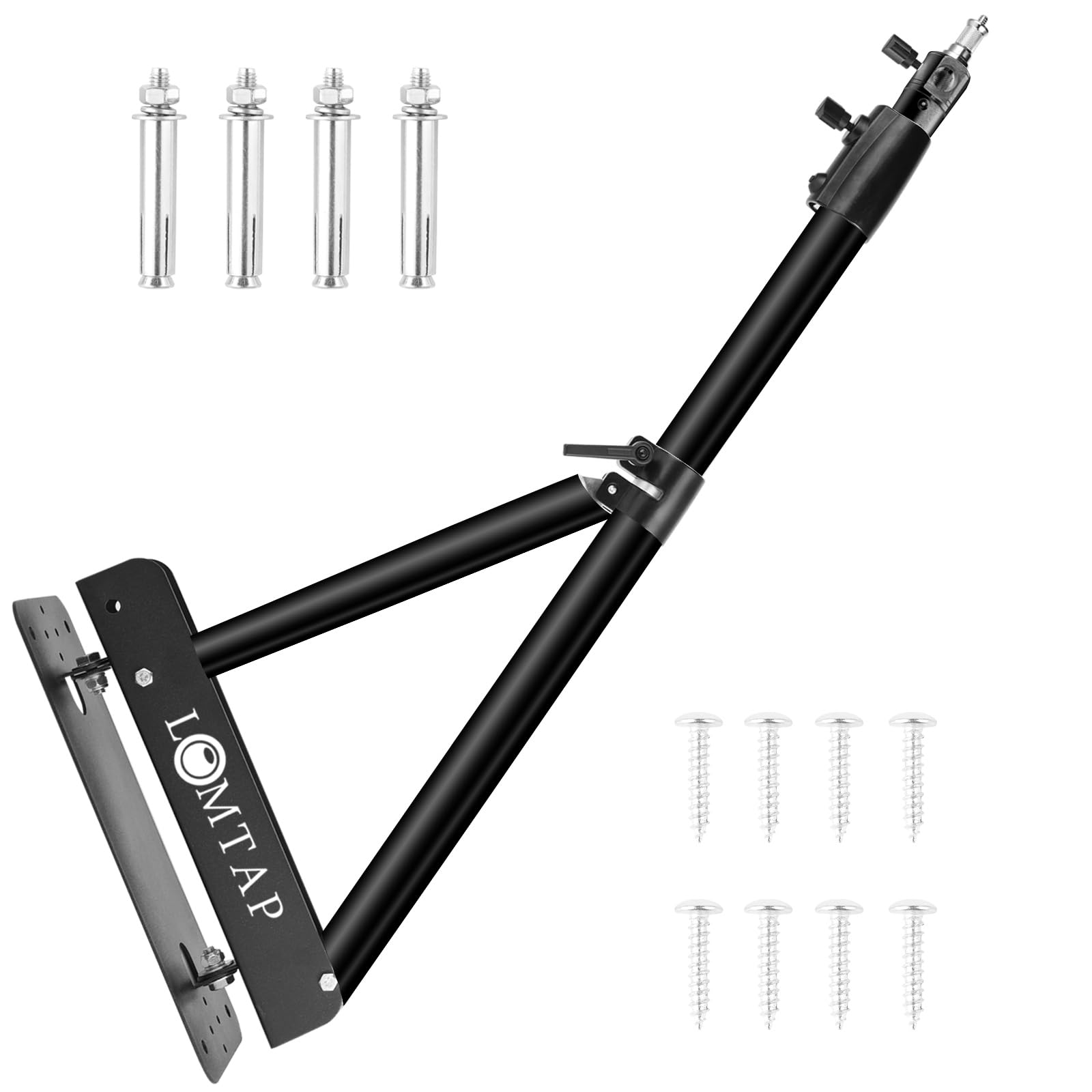 LOMTAP Ring Light Wall Mount Triangle Boom Arm with 180 Metal Flexible ...