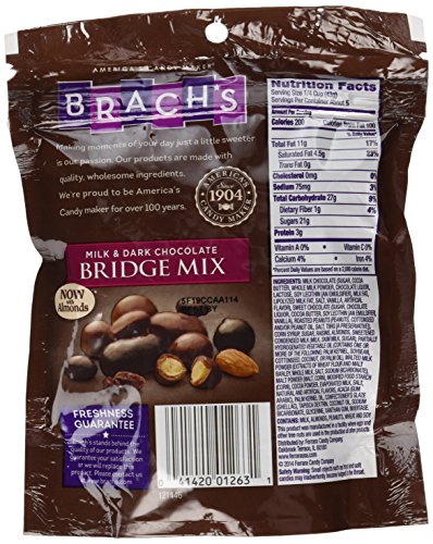 Brach's, Bridge Mix, Milk & Dark Chocolate now with Almonds, 8oz Bag ...