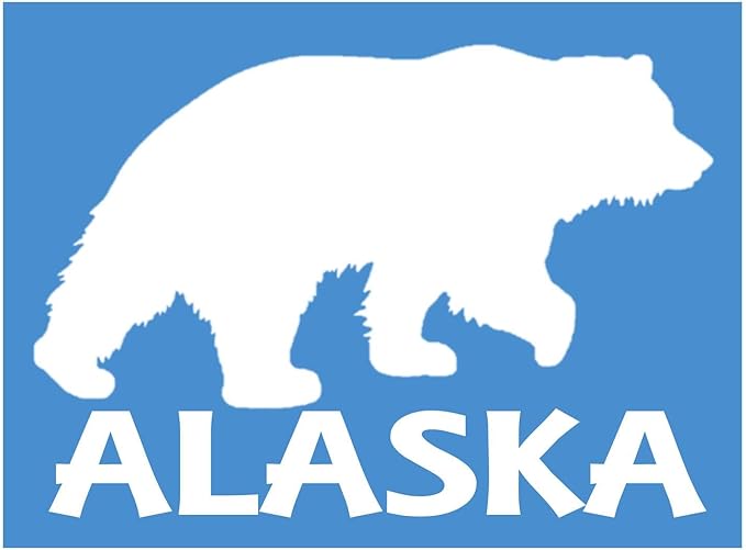 Amazon.com: Alaska Bear K312 6 inch decal kodiak grizzly sticker: Home ...