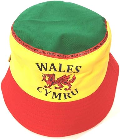 Wales Dragon Football Style Yellow Bucket Hat [wa168]: Amazon.co.uk ...