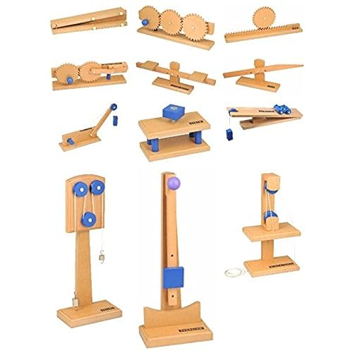 EISCO Simple Machines, Complete Set of 12 - Inclined Plane, Gear Train ...