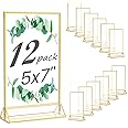 Amazon.com: voxmude 5x7 Acrylic Sign Holders Vertical (12-Pack), Double ...