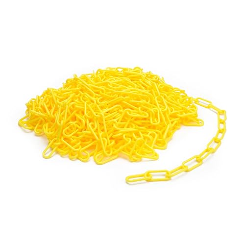 Steelman 100-Foot Yellow Plastic Safety Barrier Chain for Construction ...