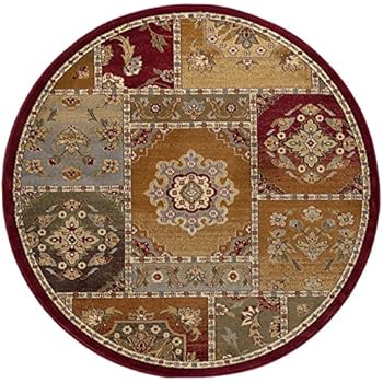 Amazon.com: Universal Rugs 107748 Multi 6` Round Area Rug, 5-Feet 3 ...