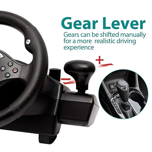 Xbox 270 Games PXN V10 Force Feedback Racing Sim Driving Game Steering