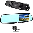 Amazon.com: Car DVR Rear view Mirror Video Recroder 4.3" inch Car ...