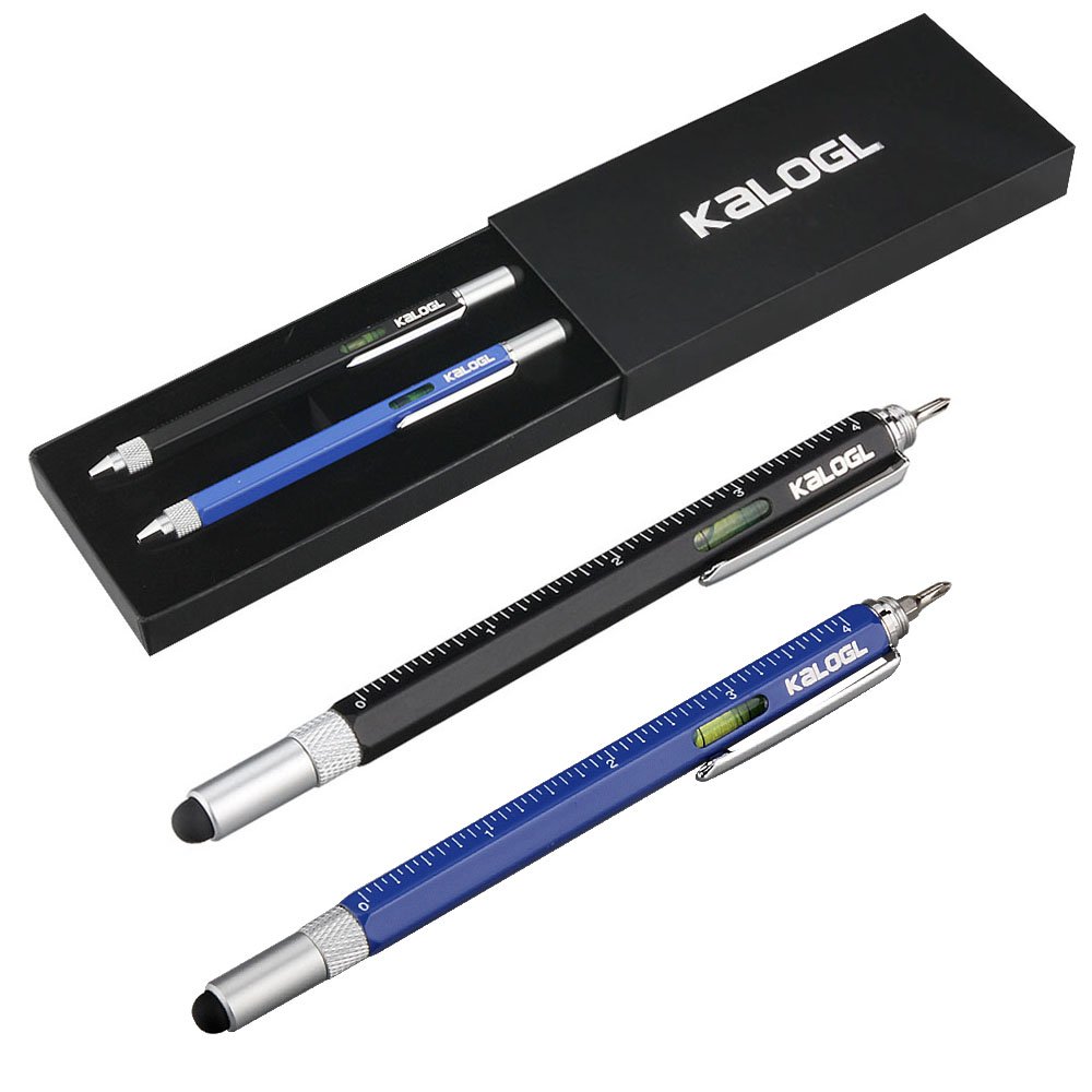 Amazon.com: Multitool Pen [2 Pack] Stylus Pen 9-in-1 Combo Pen ...