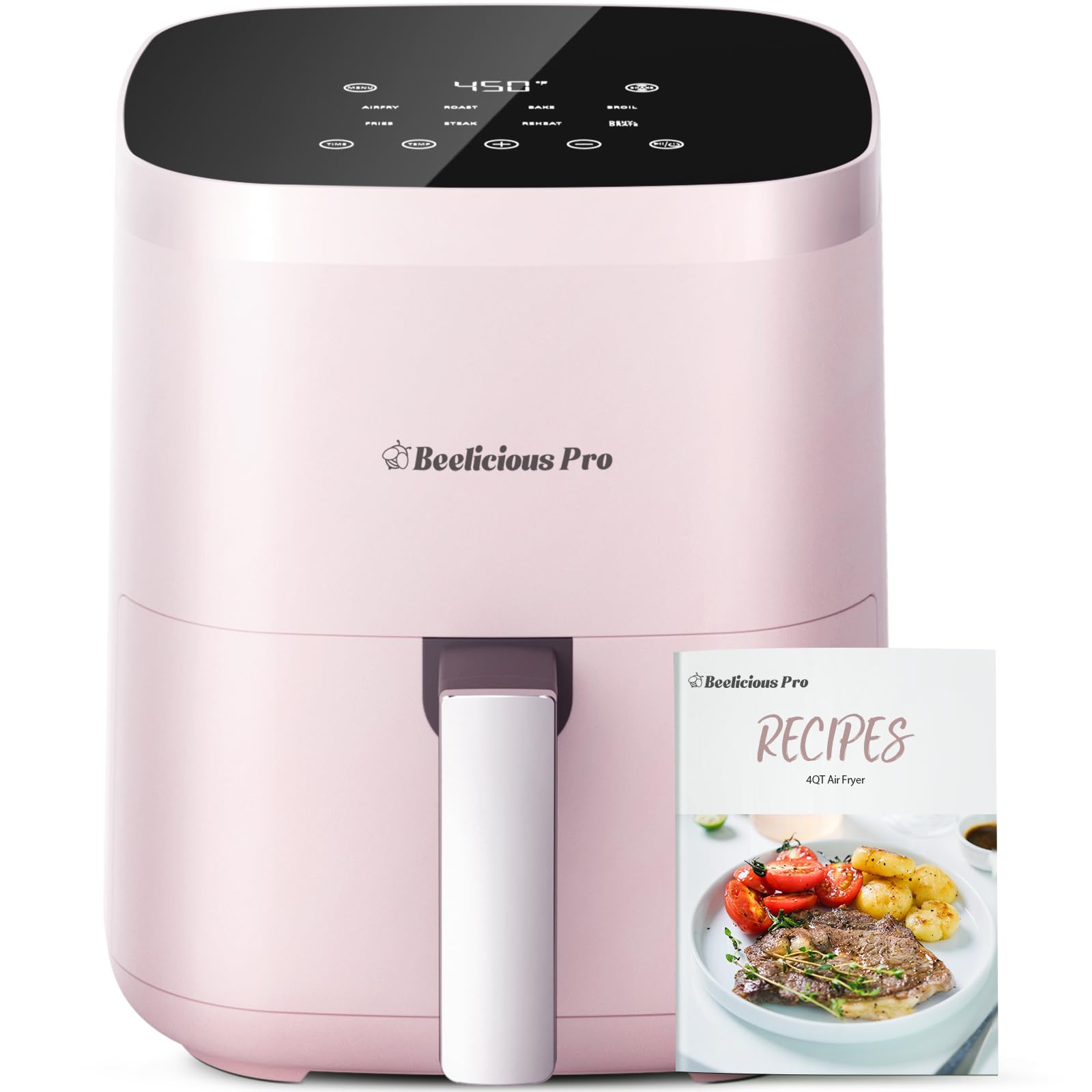 Air Fryer,Beelicious 8-in-1 Smart Compact 4QT Air Fryers,Shake Reminder ...