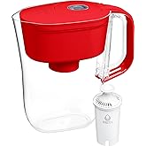 Brita 6 Cup Filter Pitcher with Smart Light Indicator, Reduces Chlorine ...