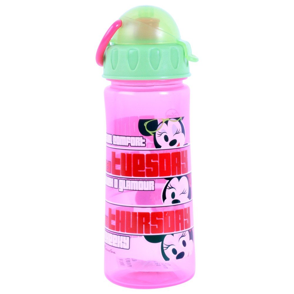 Disney Minnie Plastic Sipper Bottle, 500ml, Pink/Green : Amazon.in ...