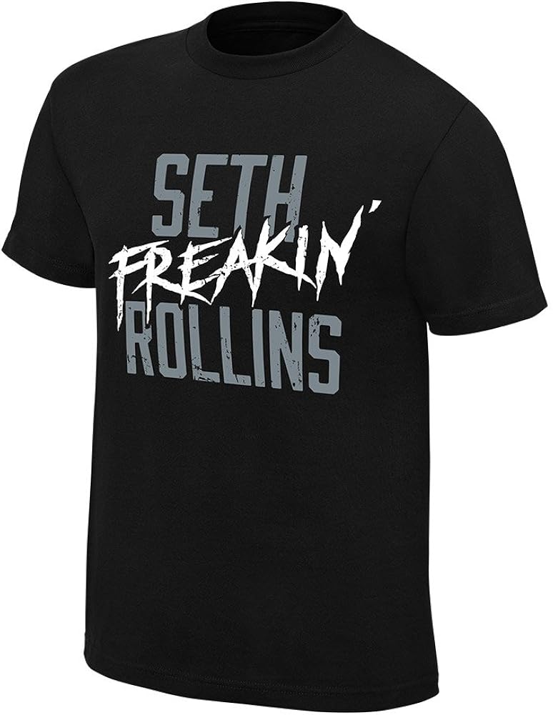 Amazon.com: WWE Seth Rollins Seth 'Freakin' Rollins Authentic T-Shirt ...
