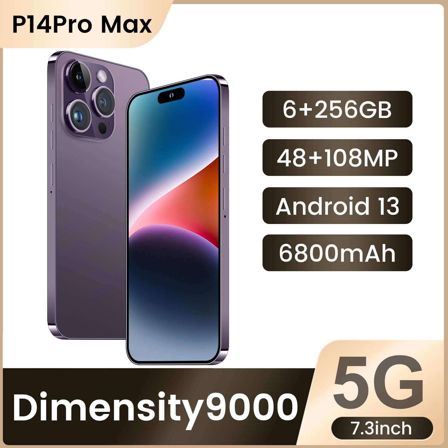 Mua MMY P14 PROMAX 5G Unlocked Smartphone (Purple) trên Amazon Mỹ chính ...