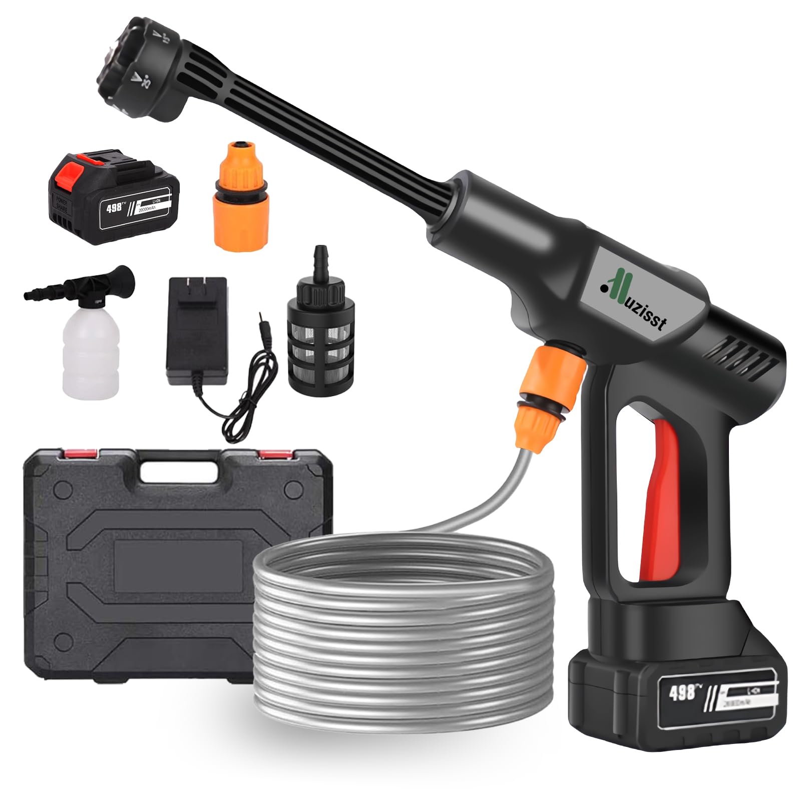Muzisst 900PSI Cordless Pressure Washer, 20000mAh Battery Powered ...