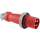 Hubbell HBL460P7W Pin and Sleeve IEC Plug, 3 Pole, 4 Wire, 60 amp, 3 ...