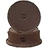 Amazon.com | Full Grain Light Brown Round Leather Coaster 4-Pack - Made ...