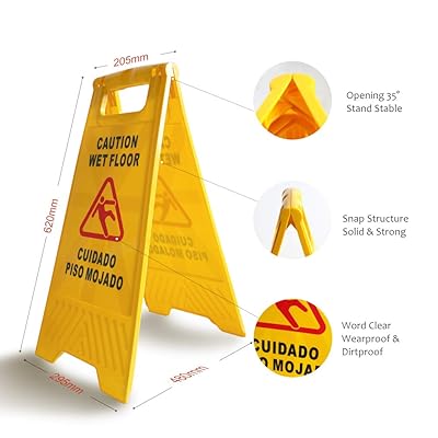 2-Sided Fold-Out 6230cm with Both English and Spanish to Avoid Slip ...