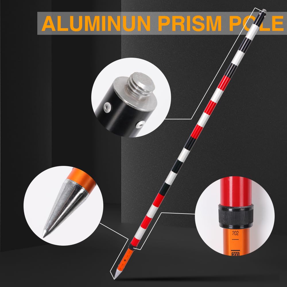 Mountlaser Aluminum Surveying Ranger Pole - Red & Black Sections ...