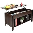 Amazon.com: HomVent Lift-up Top Coffee Table,Wood & Metal End Table ...
