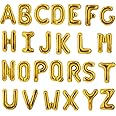 Amazon.com: Gold Letter Balloons Foil Alphabet A-Z Balloons Custom ...