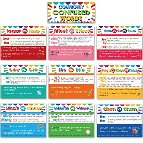 Mua 11 Pieces Commonly Confused Words Posters Educational Posters for ...