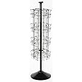 Amazon.com : Displays2go Black Wire Rotating Display Rack with 32 ...