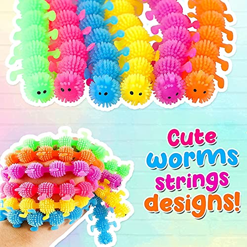 Fidget Monkey Noodles Toys, Party Favors for Kids Glow in The Dark ...