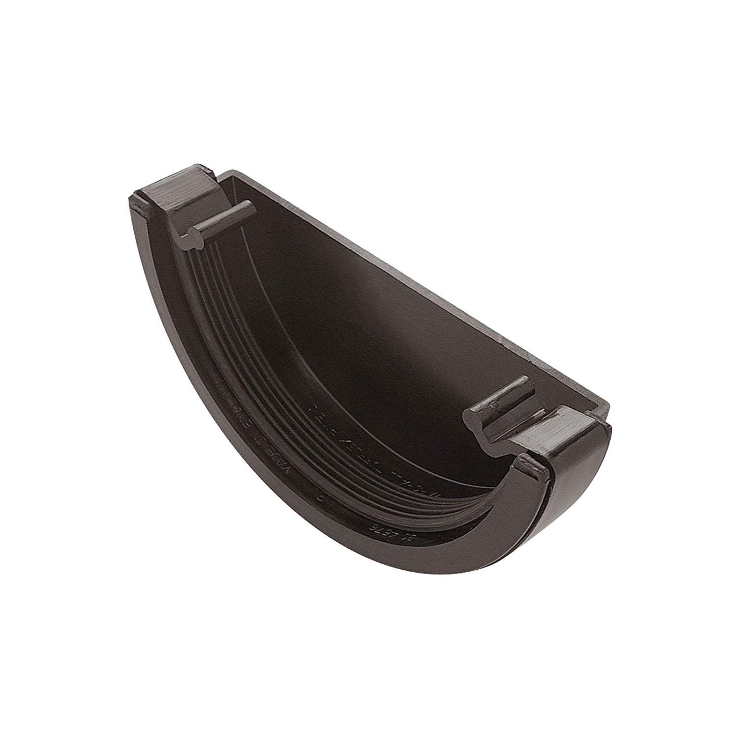 Black RWE1BL Half Round Stop End (External) Gutter Corner Marshall ...
