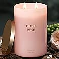 Amazon.com: Goodpick Rose Candle, Scented Candles, Soy Candles 22 oz, Candles for Home Scented ...