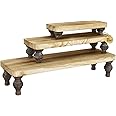 Amazon.com: Ikee Design 3 Pcs Set Wooden Display Riser Stand, Wooden ...