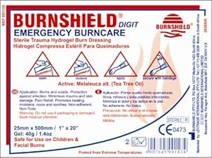 Amazon.com: Burnshield Premium Digit Emergency Burn Dressing For ...