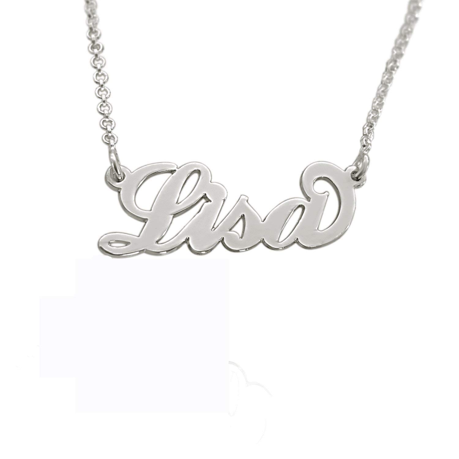 Amazon.com: Personalized Lisa Name Necklace, Custom made in stock ...