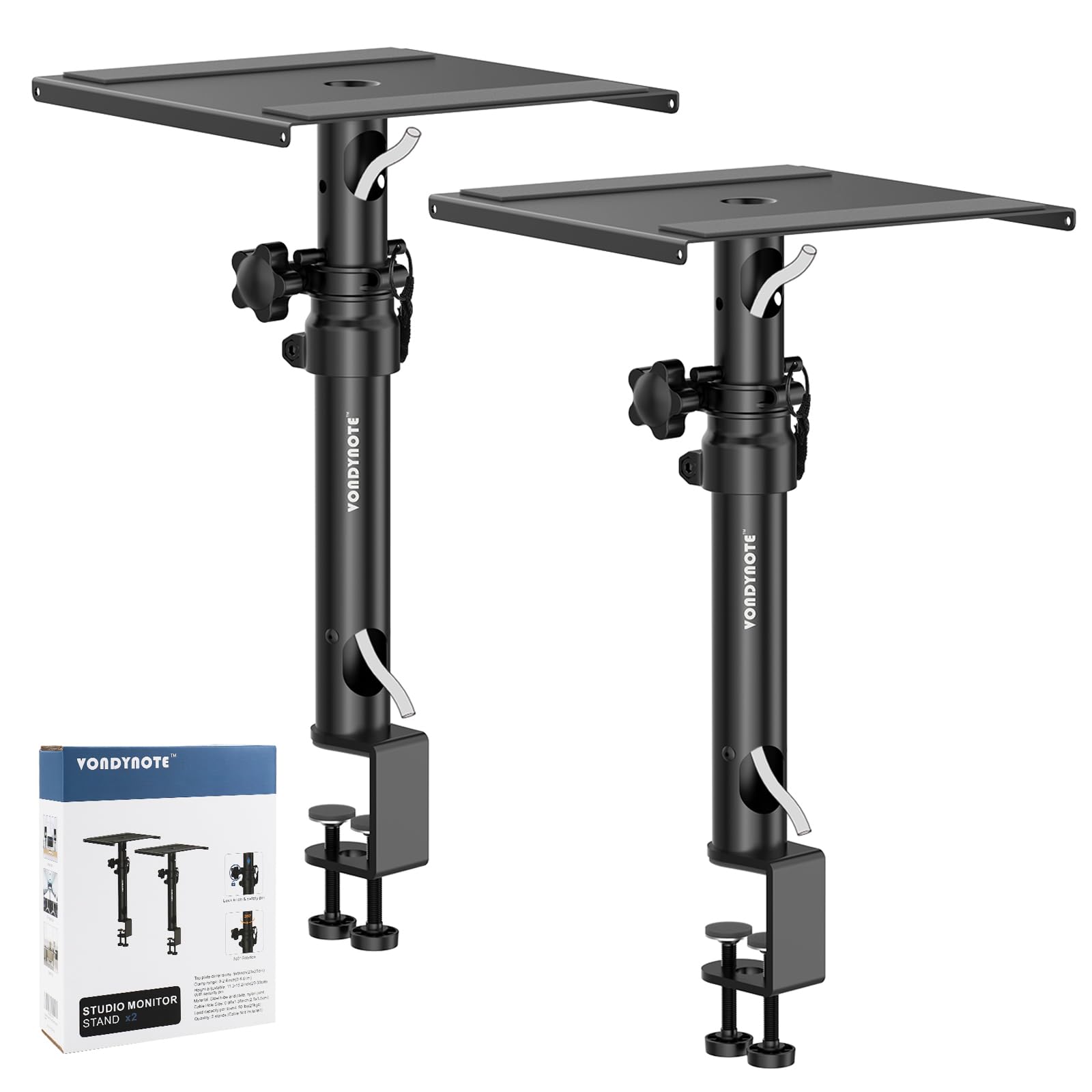 Mua Vondynote Set of 2 Studio Monitor Stands Desktop Clamp Speaker ...