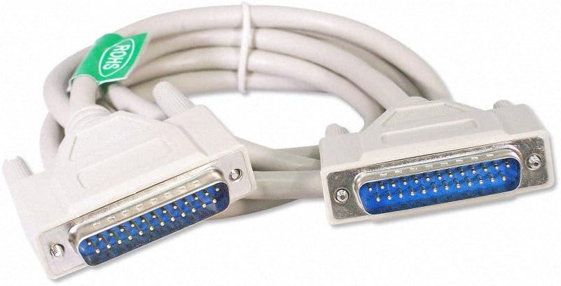 Your Cable Store 6 Foot DB25 25 Pin Serial Port Cable Male / Male RS232 ...