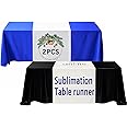 Amazon.com: 2 PCS Sublimation table banner 72" x 24" White 100% ...