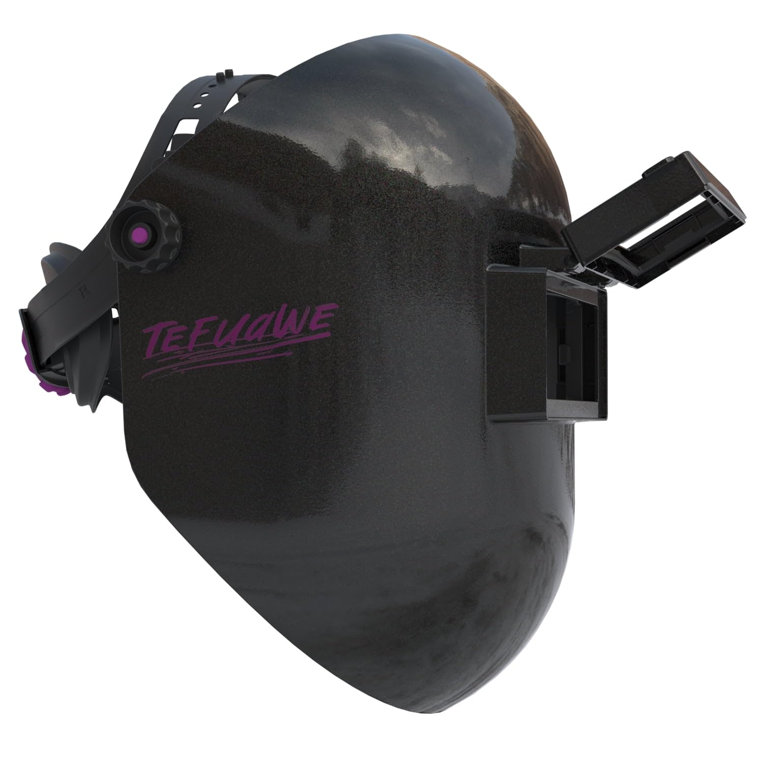 Tefuawe Black Flip Up Chopped Fiberglass Sugar Scoop Welding Helmet ...