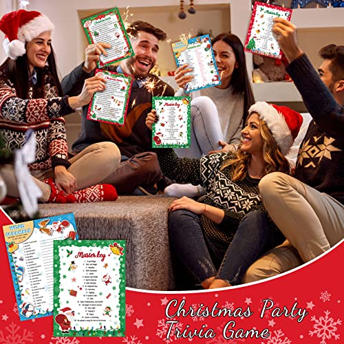 90 Pcs Christmas Trivia Game and Word Scramble Christmas Games for ...